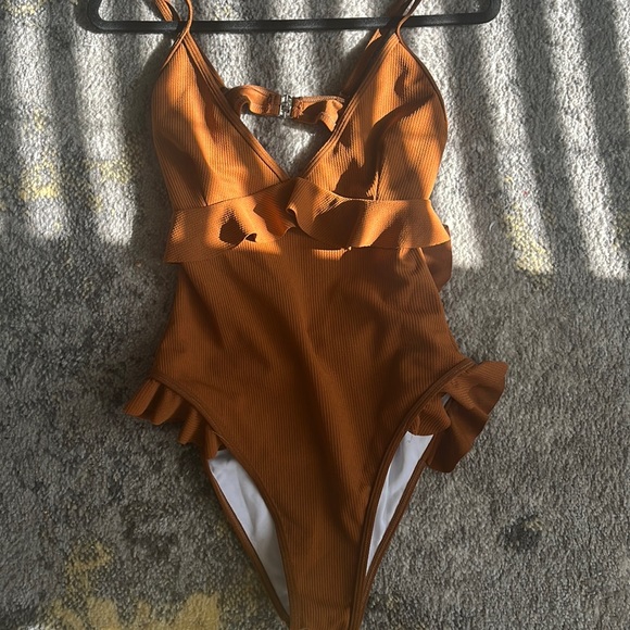 Swim | New With Tags Ruffled One Piece Bathing Suit | Poshmark
